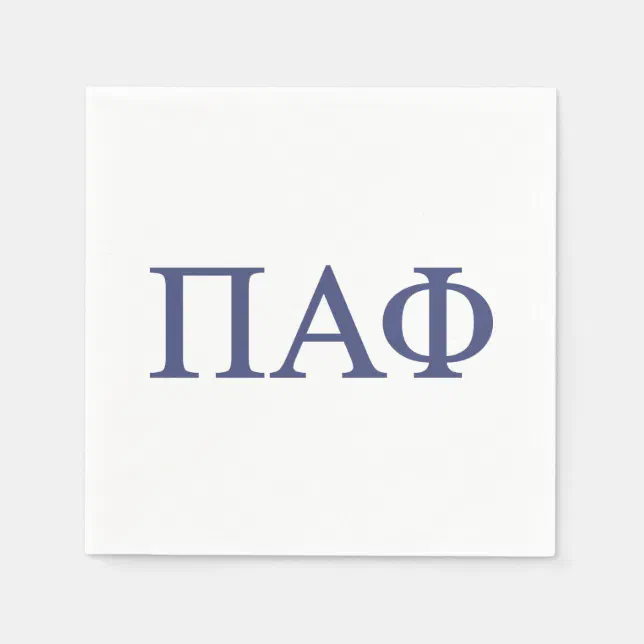 Pi Alpha Phi Fraternity Greek Letters Logo Napkins | Zazzle