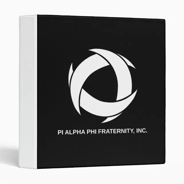 Pi Alpha Phi Fraternity Logo with Full Name 3 Ring Binder | Zazzle