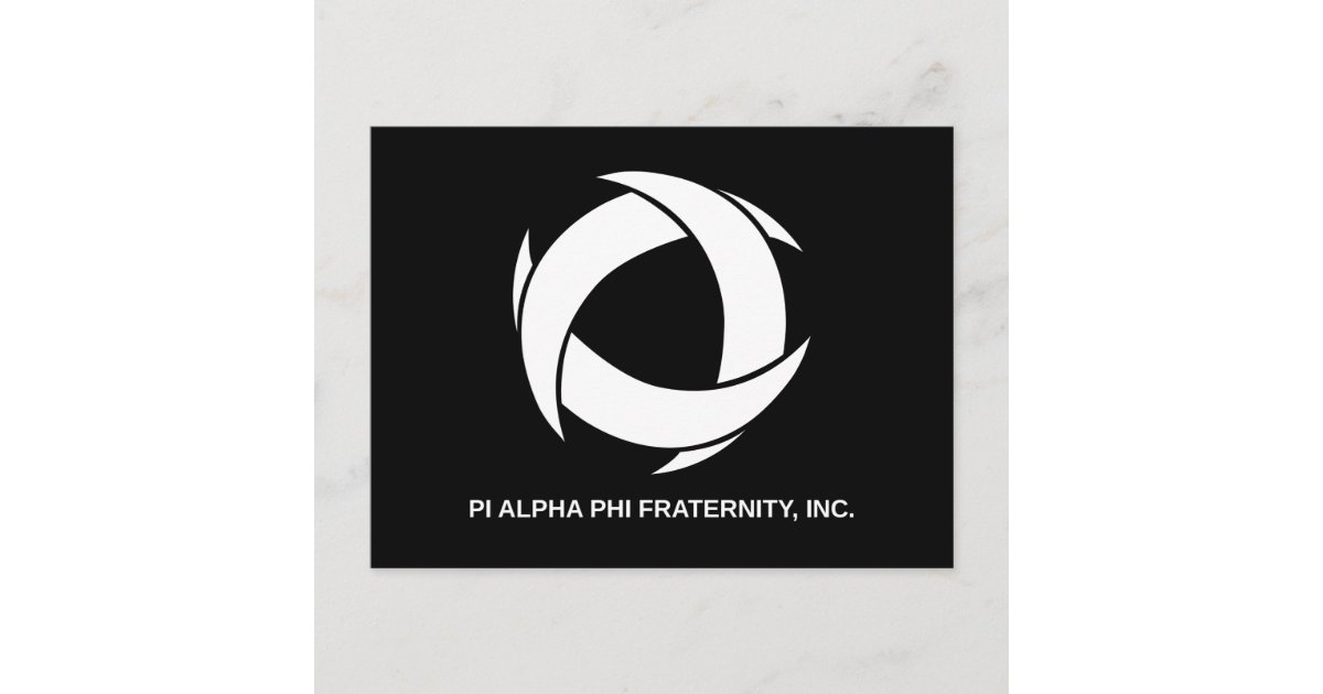Pi Alpha Phi Fraternity Logo with Full Name Postcard | Zazzle