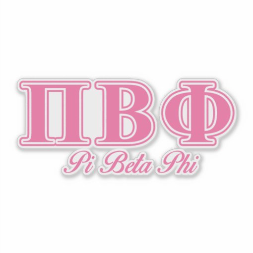 Pi Beta Phi Pink Letters Sticker | Zazzle