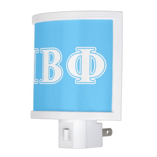 Pi Beta Phi White and Blue Letters Night Light | Zazzle