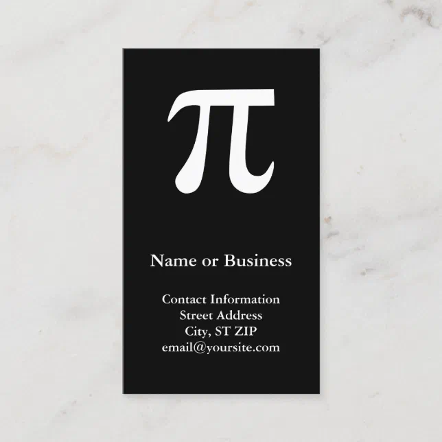 Pi Business Card | Zazzle