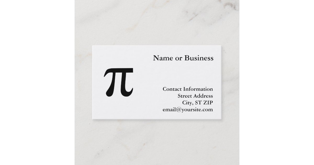 Pi Business Cards | Zazzle