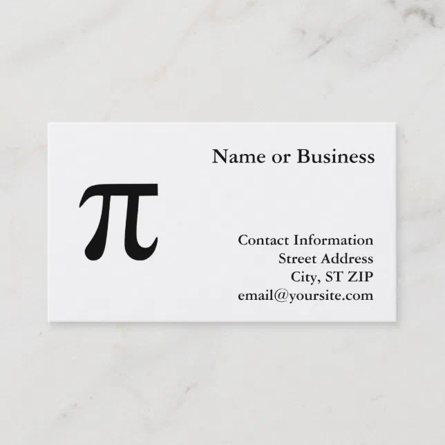 Pi Business Cards | Zazzle