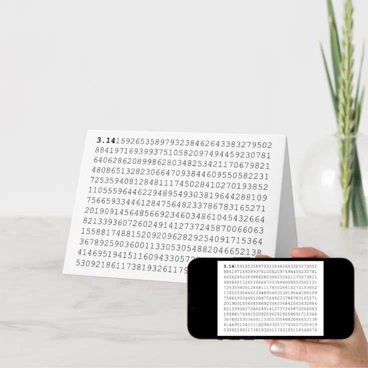 Pi Celebrate 3.14 Pi Day Card | Zazzle