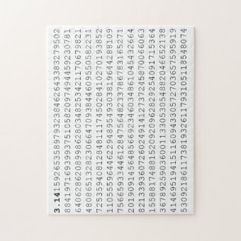 Pi Celebrate 3.14 Pi Day Jigsaw Puzzle | Zazzle