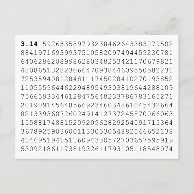 Pi Celebrate 3.14 Pi Day Postcard | Zazzle