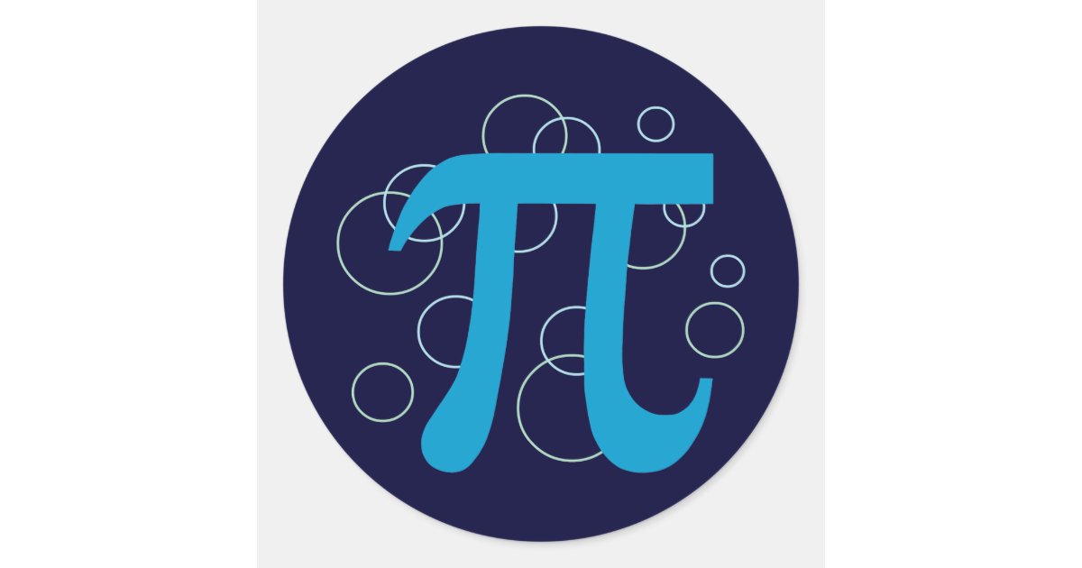 Pi Circles Classic Round Sticker | Zazzle
