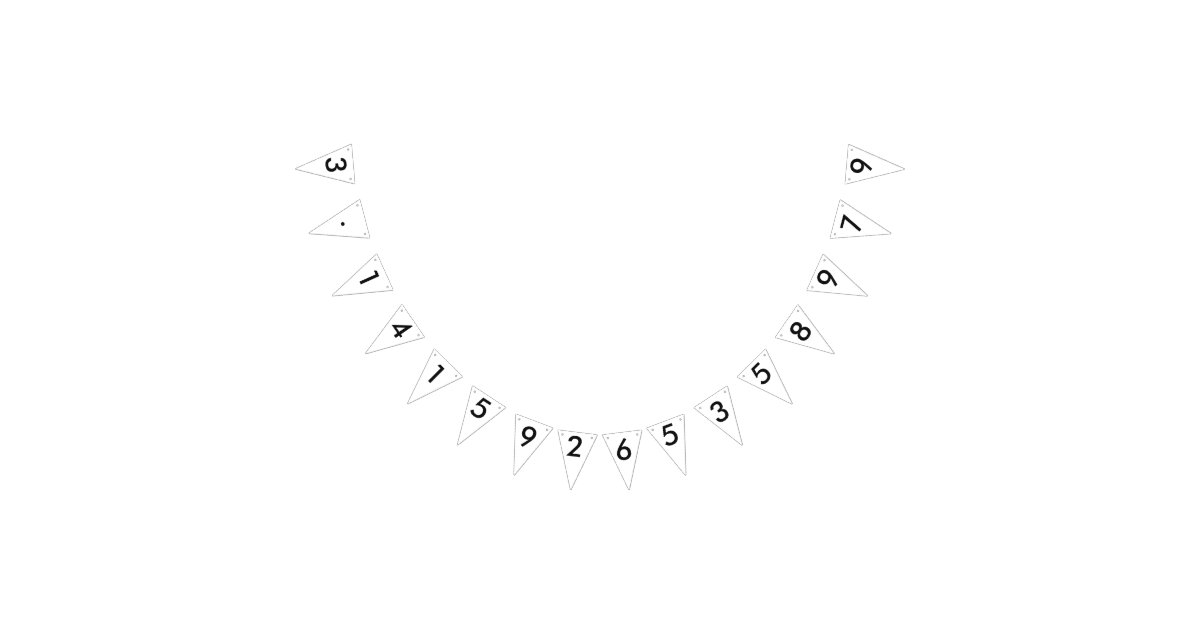 pi day 3.14159... Bunting Flags | Zazzle