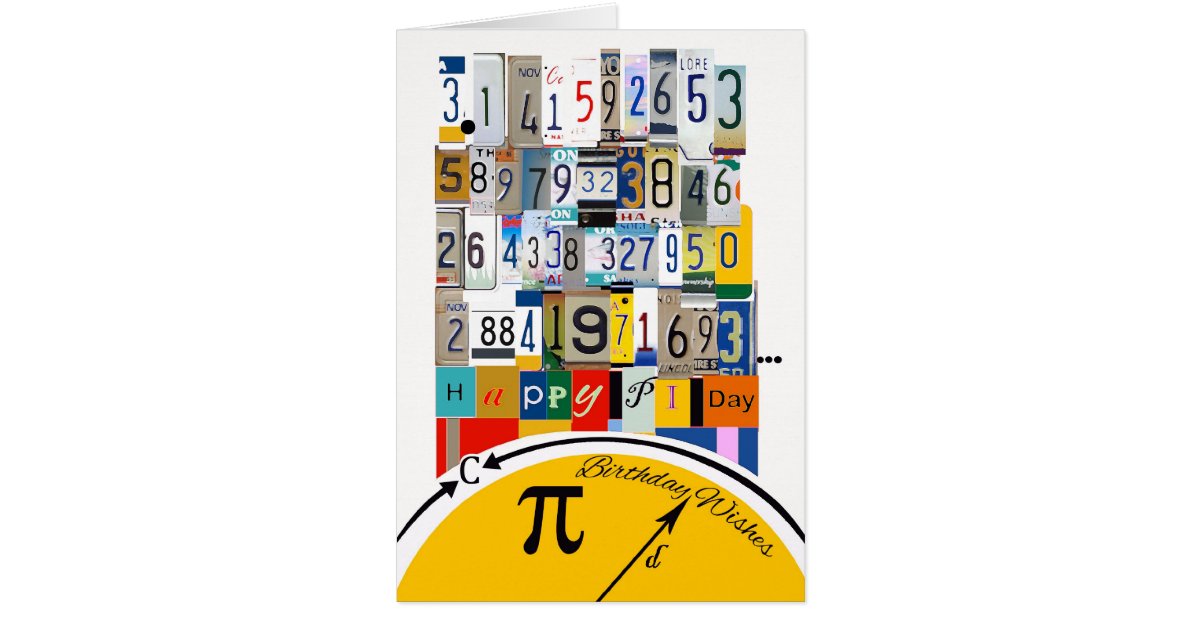 Pi Day Birthday, Crunching Numbers Card | Zazzle.com