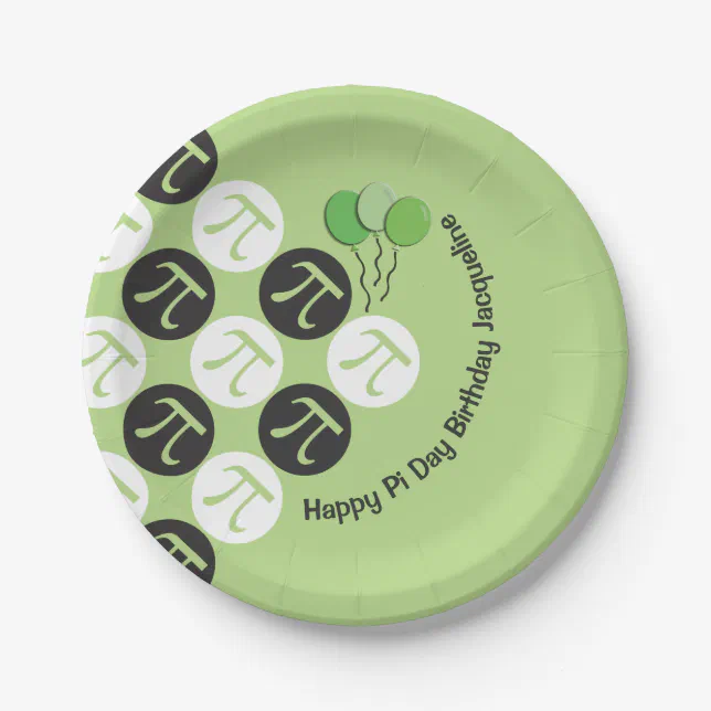 Pi Day Birthday Paper Plate | Zazzle