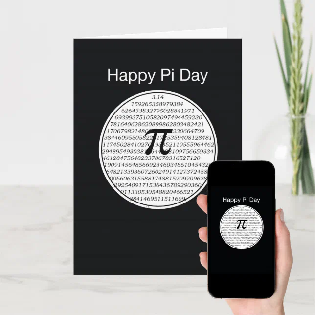 Pi Day Circle Card | Zazzle