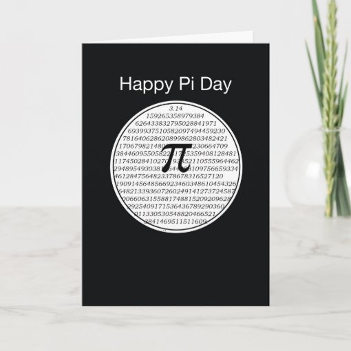 Pi Day Circle Card | Zazzle
