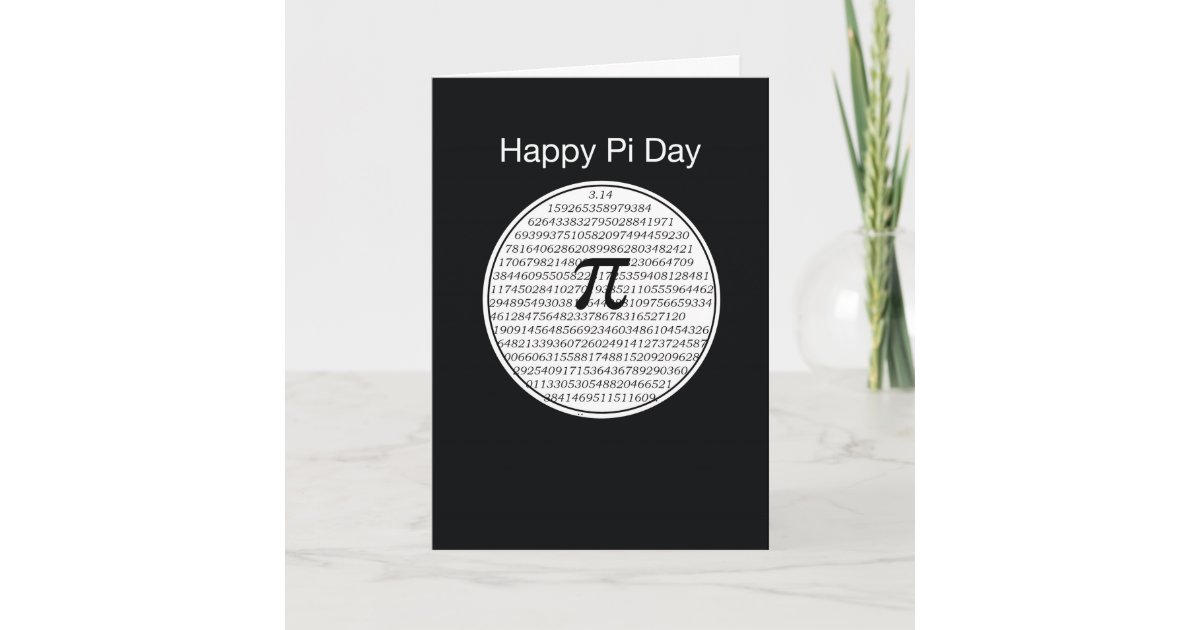 Pi Day Circle Card | Zazzle