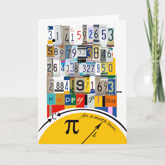 Pi Day Greeting Card for Math Lover | Zazzle