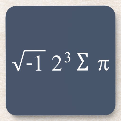Pi Day - I Ate Some Pie - i 8 sum pi math formula Coaster | Zazzle
