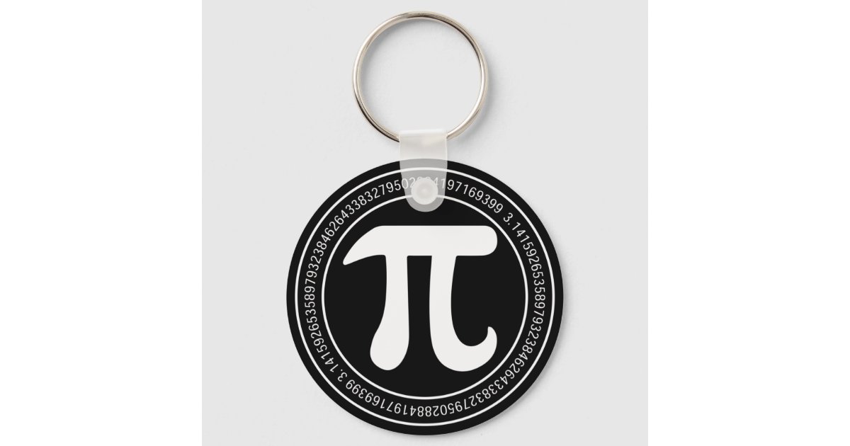 Pi Day Math Round Keychain | Zazzle
