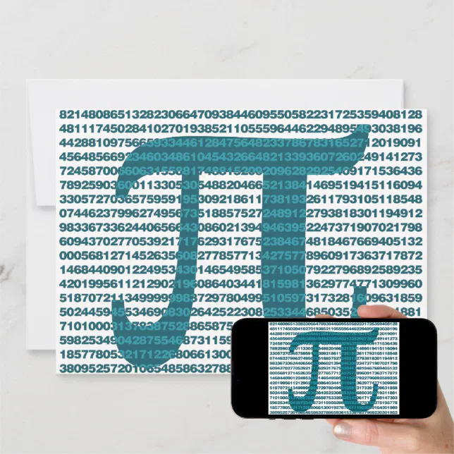 Pi Day numbers Invitation | Zazzle