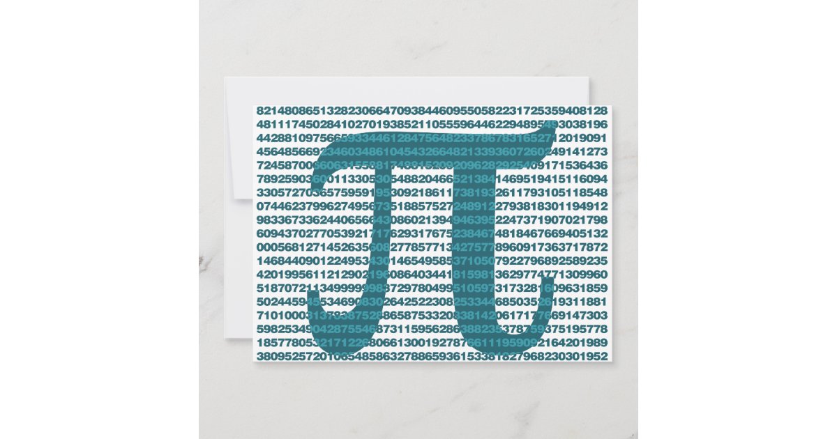 Pi Day numbers Invitation | Zazzle