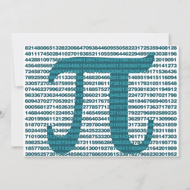 Pi Day numbers Invitation | Zazzle