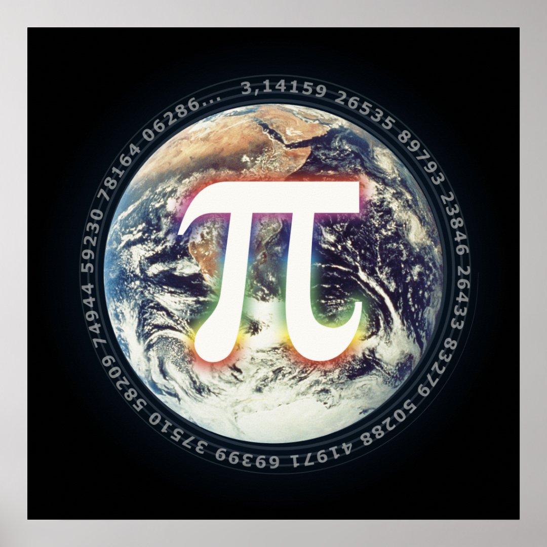 Pi Day on Earth | Math Poster | Zazzle