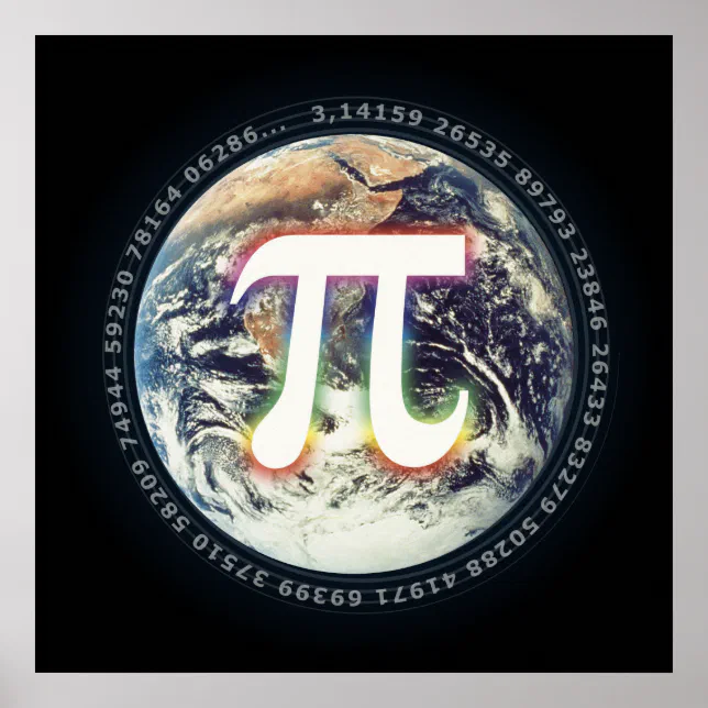 Pi Day on Earth | Math Poster | Zazzle