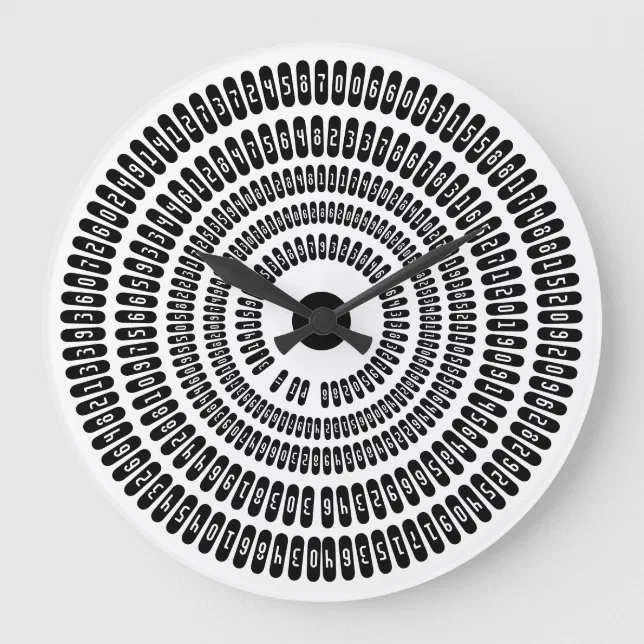 Pi Day Pi Digits Pi 3.14159 Numbers Happy Pi Day Large Clock | Zazzle