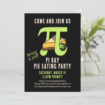 PI DAY Pie Eating Party Invitation | Zazzle