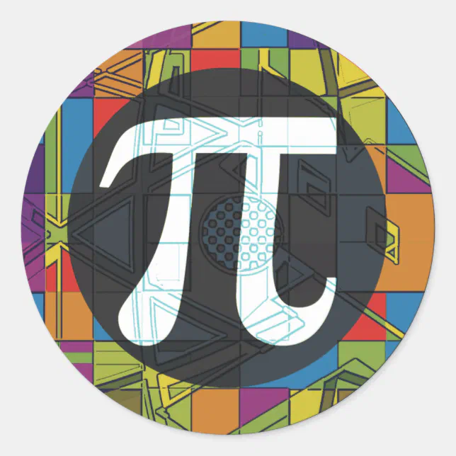 Pi Day Symbol Rounds Classic Round Sticker | Zazzle