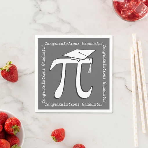 Pi Graduation - Math Grad Themed Paper Napkins | Zazzle