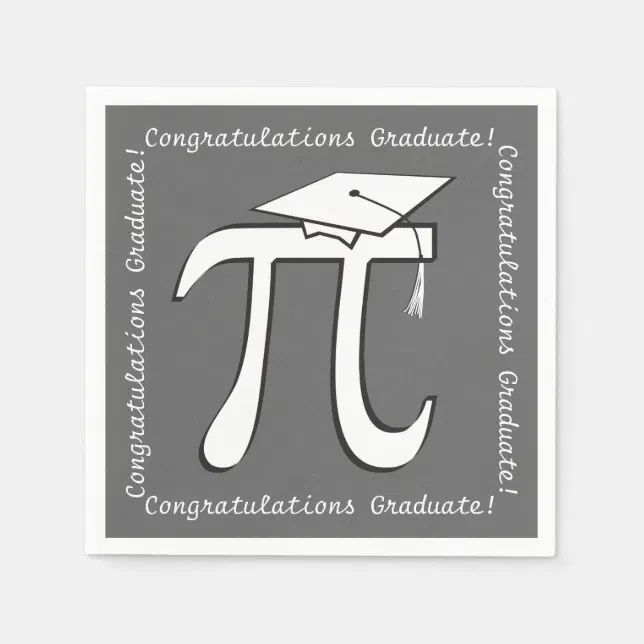 Pi Graduation - Math Grad Themed Paper Napkins | Zazzle