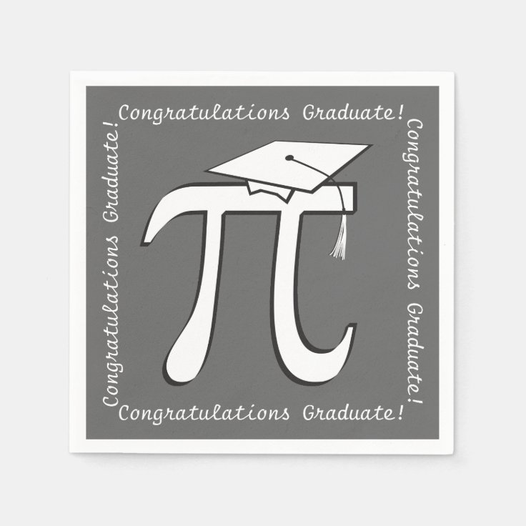 Pi Graduation - Math Grad Themed Paper Napkins | Zazzle