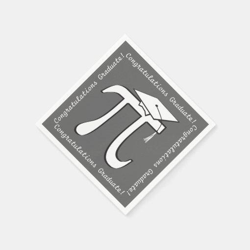 Pi Graduation - Math Grad Themed Paper Napkins | Zazzle