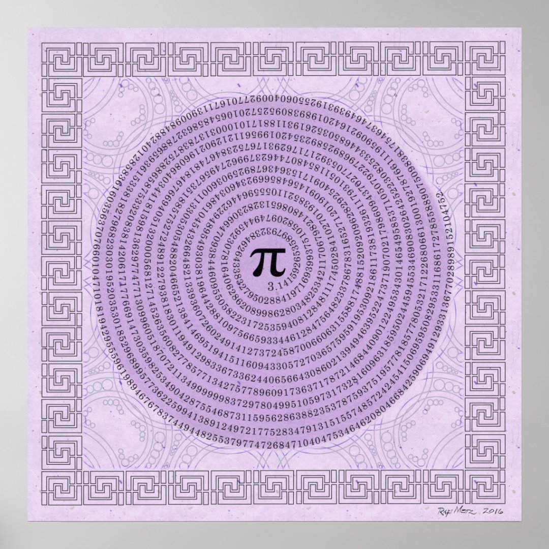 Pi in a Spiral ~ Math as Art Poster | Zazzle