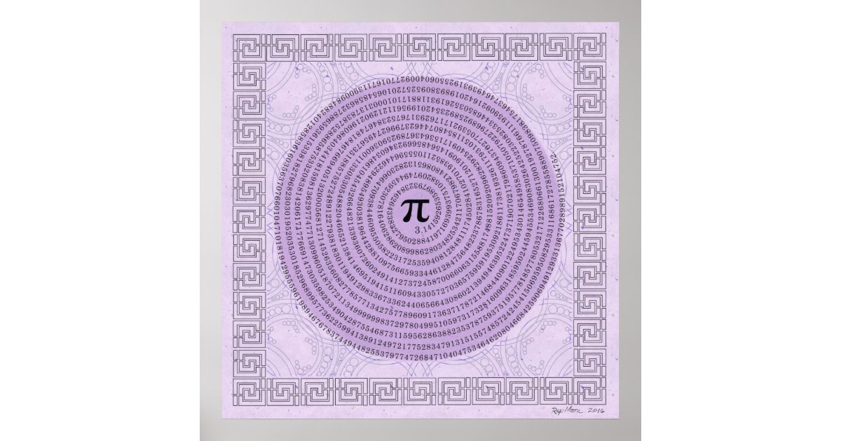Pi in a Spiral ~ Math as Art Poster | Zazzle
