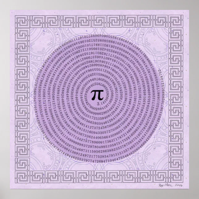 Pi in a Spiral ~ Math as Art Poster | Zazzle