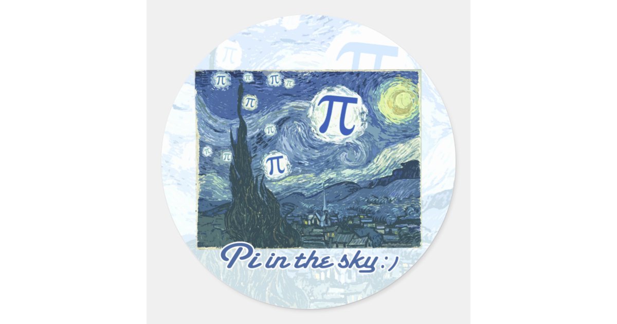 Pi in the Sky Classic Round Sticker | Zazzle