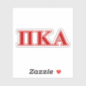 Pi Kappa Alpha Red Letters Sticker | Zazzle