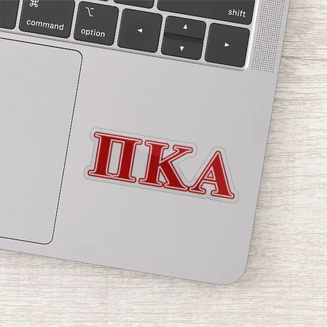 Pi Kappa Alpha Red Letters Sticker | Zazzle