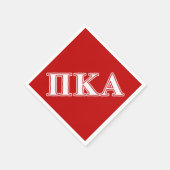 Pi kappa Alpha White and Red Letters Napkins | Zazzle