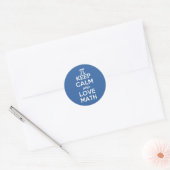 Pi keep calm and love math classic round sticker | Zazzle