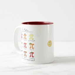 Pi Menu Cute Math Pi Day Coffee Mug | Zazzle