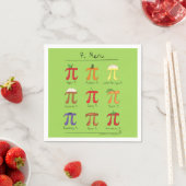 Pi Menu Cute Math Pi Day Party Napkins | Zazzle