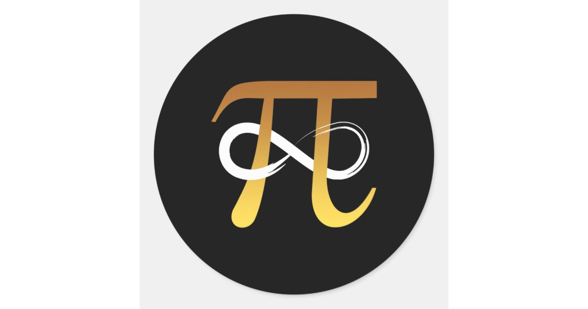 Pi Number 3.14 Infinity Symbol Funny Math Geek Gif Classic Round ...