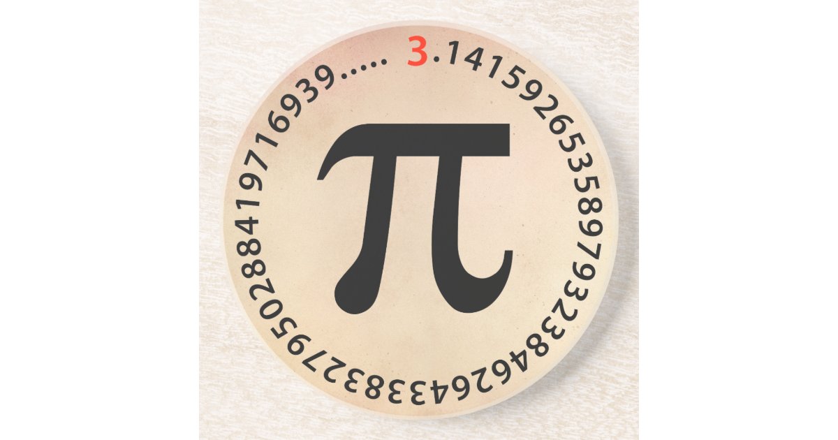 Pi Number Design Coaster | Zazzle