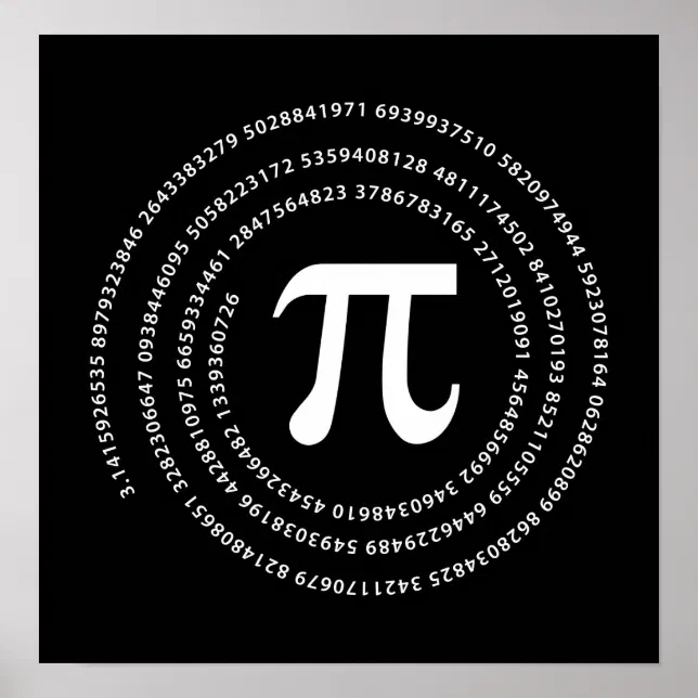 Pi Number Design Poster | Zazzle