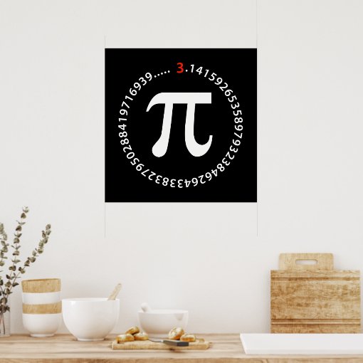 Pi Number Design Poster | Zazzle