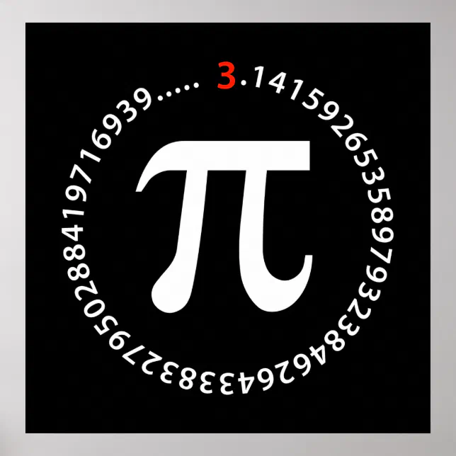 Pi Number Design Poster | Zazzle