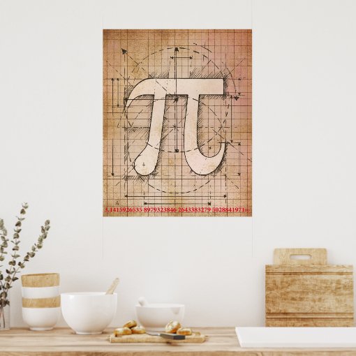 Pi Number Drawing Poster | Zazzle