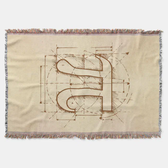 Pi Number Drawing Throw Blanket | Zazzle